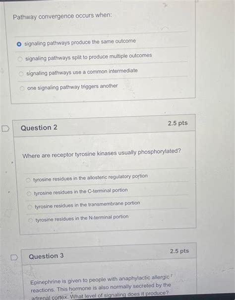 Solved Pathway Convergence Occurs When Signaling Pathways