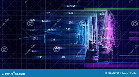 Big Data Abstract Futuristic Concept Of Algorithm Analysis Blockchain