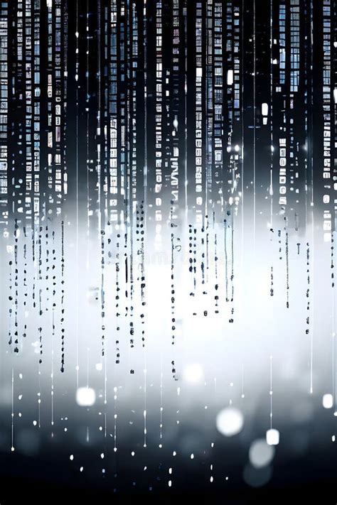 Abstract Animation Of Binary Code Cascading Down Like Digital Rain Stock Illustration