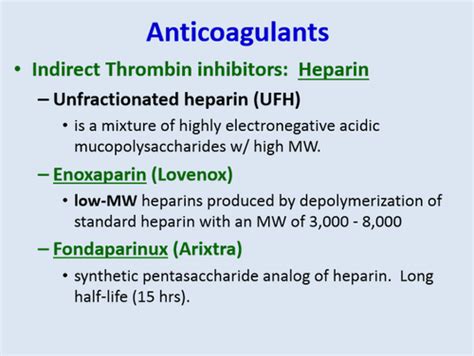 Hematology Pharm Flashcards Quizlet