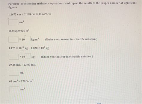 Solved Perform The Following Arithmetic Operations And Chegg