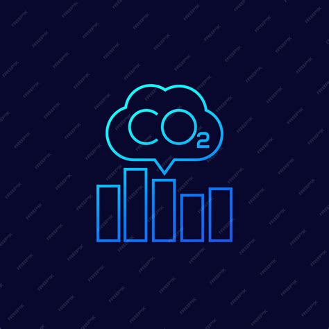 Premium Vector Co2 Carbon Emissions Levels Line Icon
