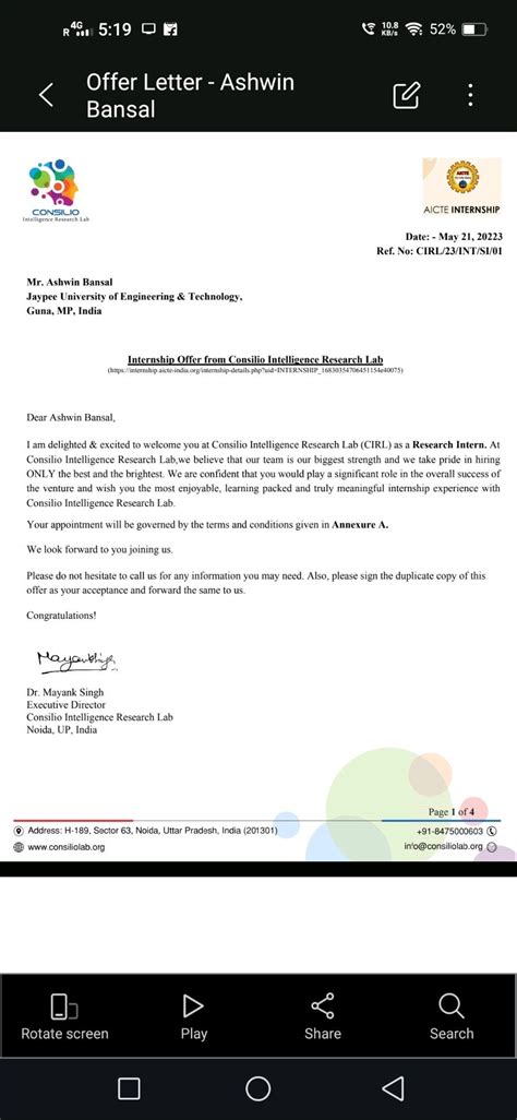 Ashwin Bansal On Linkedin Internship Opportunity