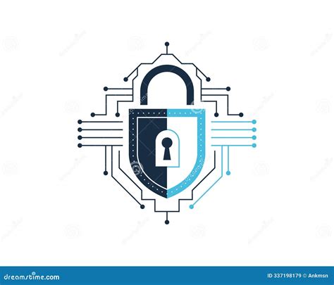 Cybersecurity Lock Icon Representing Digital Data Protection Network Security Encryption