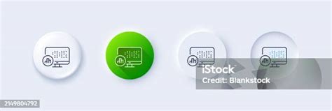 보고서 통계 줄 아이콘입니다 세로 막대형 그래프 기호입니다 선 아이콘 벡터 0명에 대한 스톡 벡터 아트 및 기타 이미지 0명 3차원 형태 감소 Istock