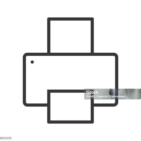프린터 아이콘 벡터 Eps10 출력 하거나 기호 벡터를 입력 합니다 프린터 선 아이콘 윤곽선 및 단색 벡터 로고 0명에 대한