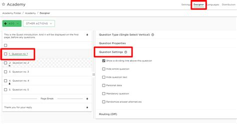 How To Use Question Settings Questback Academy