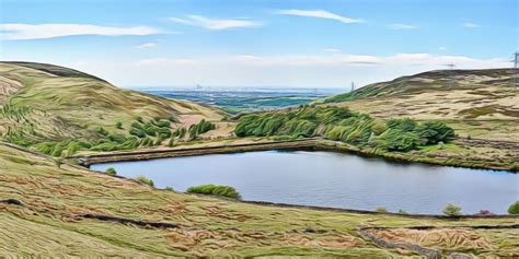 Uk Rural Landscape Northern England Lake And Moors Peak