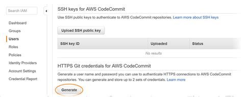 Setup For Users Using Git Credentials Aws Codecommit