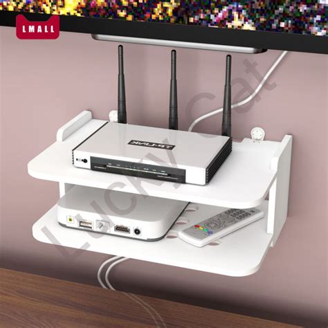 SG STOCK30cm Wifi Router Socket Storage Box Router Storage Box Wifi Storage Box Wall Hanging