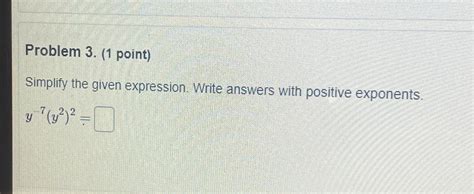 solved problem 3 1 ﻿point simplify the given expression