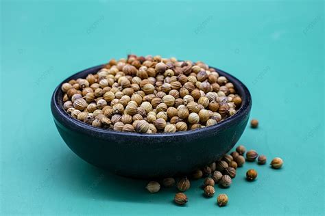 High Definition Photographic Material Of Coriander Seeds Background Food Material Ingredients