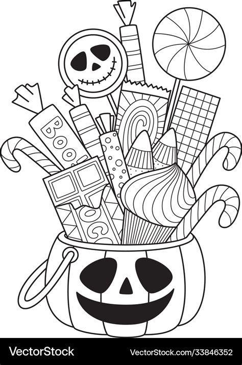 Candy Halloween Coloring Pages 2025