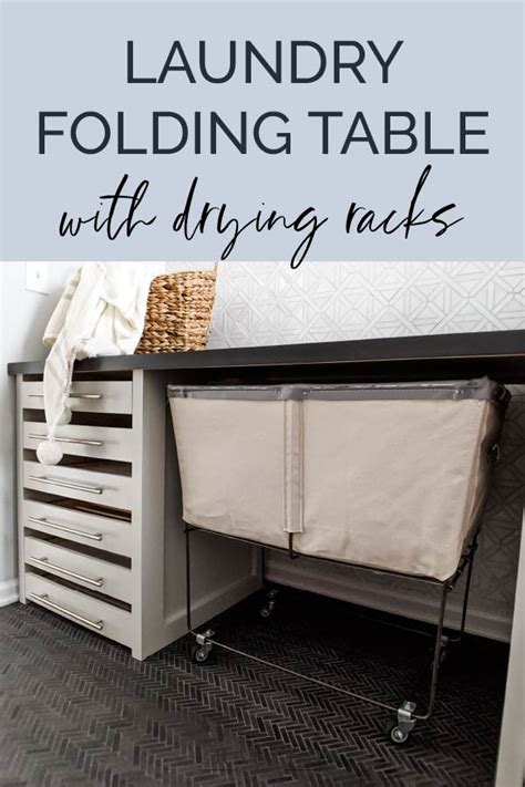 The Best Diy Laundry Room Folding Station With Drying Racks