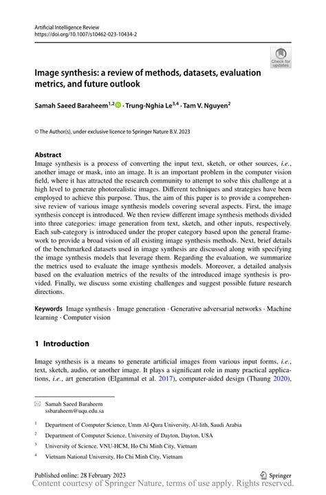 Pdf Image Synthesis A Review Of Methods Datasets Evaluation Metrics And Future Outlook