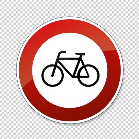 Premium Vector Traffic Sign Ban For Bicycles German Traffic Sign
