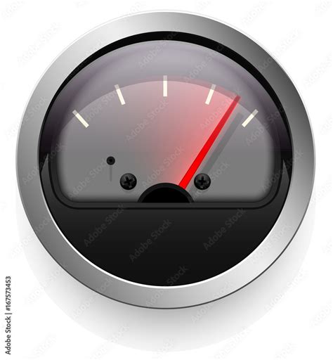 Analog Indicator With An Arrow The Device Is A Level Or Pressure Display Dark Disign Stock