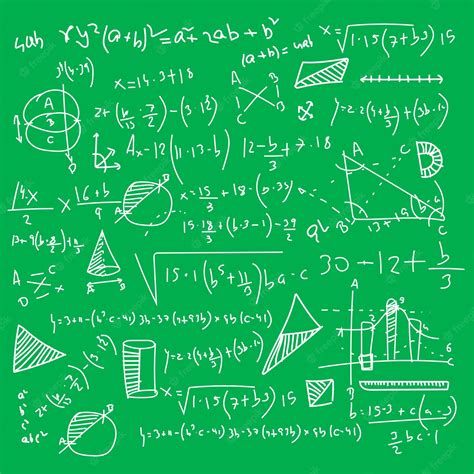 Fondo Abstracto De Fórmulas Geométricas Matemáticas Vector Premium