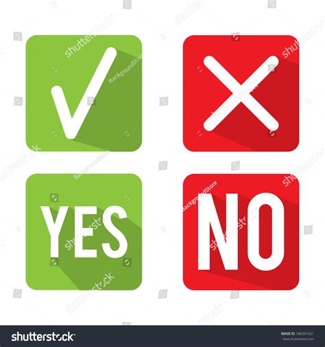 yes no check box vector เวกเตอร์สต็อก ปลอดค่าลิขสิทธิ์ 186391421 shutterstock