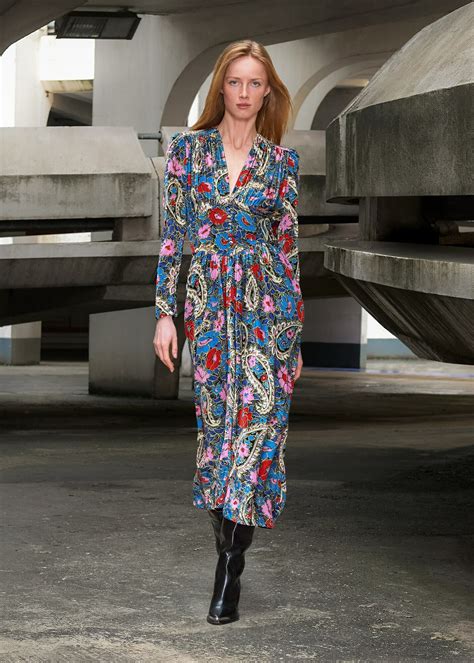 Isabel Marant Moyranid Floral Velvet Midi Dress Isabel Marant