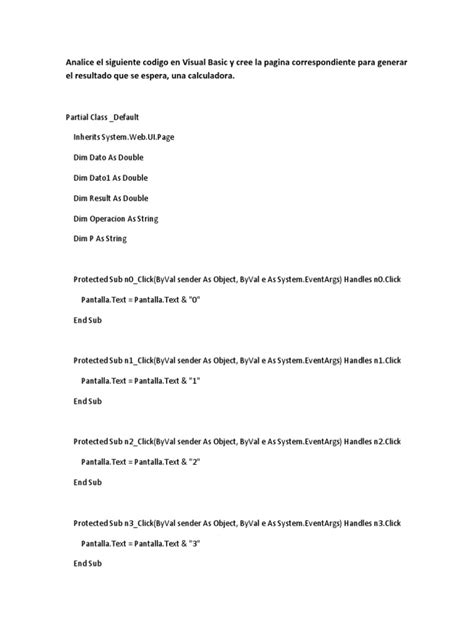 Vb Calculator Code Analysis Pdf Teaching Mathematics Computing