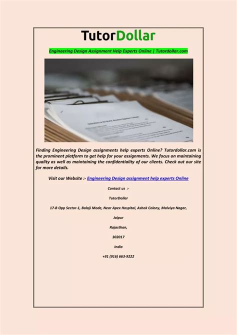 Ppt Engineering Design Assignment Help Experts Online