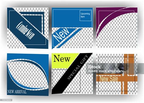 소셜 미디어 포스트 프로 모션 브랜드 패션에 대 한 최신 유행 편집 가능한 사각형 추상 기하학적 배너 템플릿 이야기 스트리밍 디자인에 대한 스톡 벡터 아트 및 기타 이미지