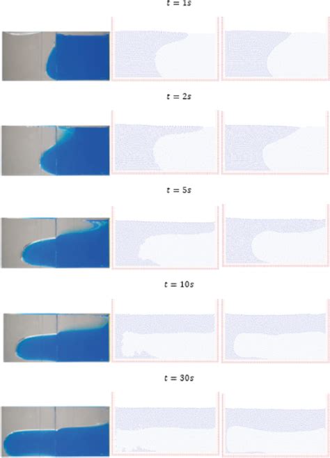 Side Views Of Experiment Left Mps Without Surface Tension Middle Download Scientific