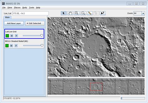 Using The Shape Layer Jmars Java Mission Planning And Analysis For Remote Sensing