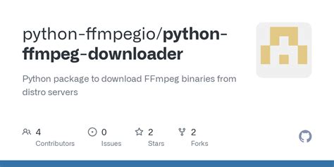 Github Python Ffmpegiopython Ffmpeg Downloader Python Package To