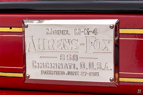 1918 Ahrens Fox Model M Fire Truck