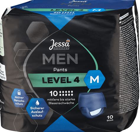 Jessa Diskret Men Pants Inkontinenz Level 4 Gr M 10 St Dauerhaft