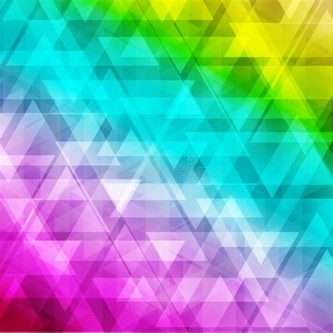 Vector Abstract Irregular Polygon Background With A Triangular Pattern In Color Full Rainbow