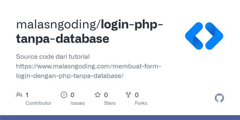 Github Malasngodinglogin Php Tanpa Database Source Code Dari Tutorial