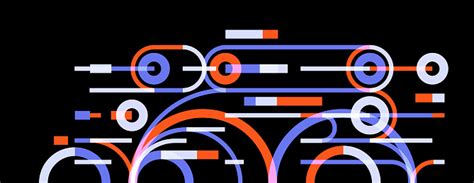 추상 원 및 라인 벡터 배경 기하학적 조성 그리기 기술 계획 루프 원형 디지털 구성 디지털 생성 이미지에 대한 스톡 벡터 아트