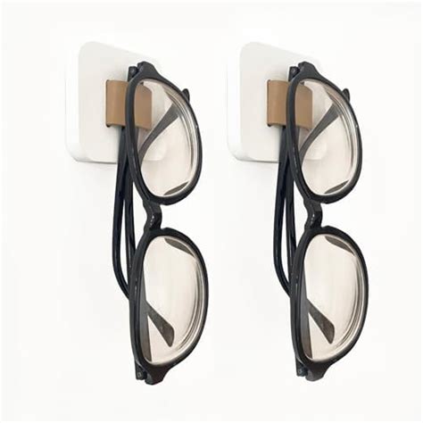 Findamaze 2pcs Wood Sunglasses Organizer Sunglasses Holder Wall Mounted Eyeglasses