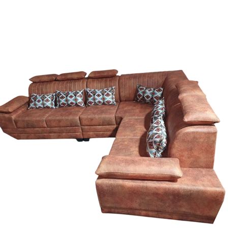 6 Seater Leather L Shape Sofa Set With Lounger At ₹ 34000 Set In New
