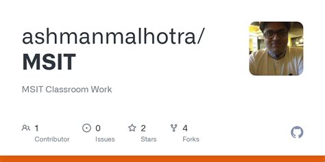Github Ashmanmalhotramsit Msit Classroom Work