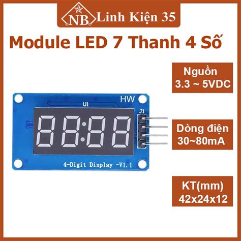 Module Led 7 Thanh 4 Số Hc595 Kết Nối Arduino Shopee Việt Nam