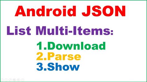 Android Native Json Ep06 Listview Multiple Fields Downloadparseshow Youtube