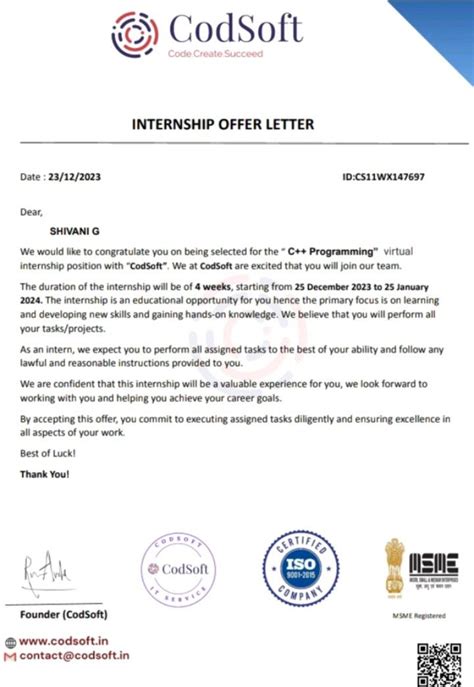 G Shivani On Linkedin Internship Cplusplus Codsoft Projects