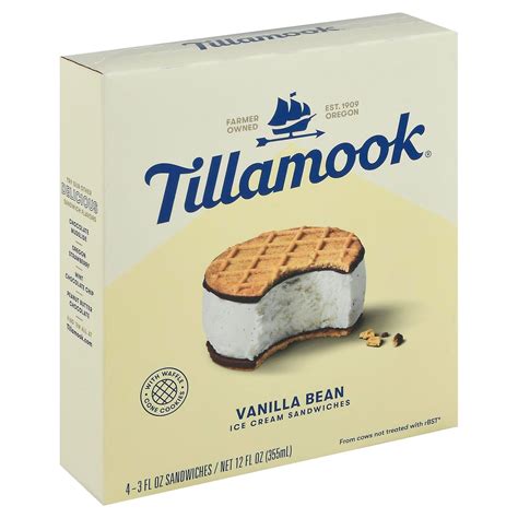 Tillamook Ice Cream Sandwiches Vanilla Bean Main