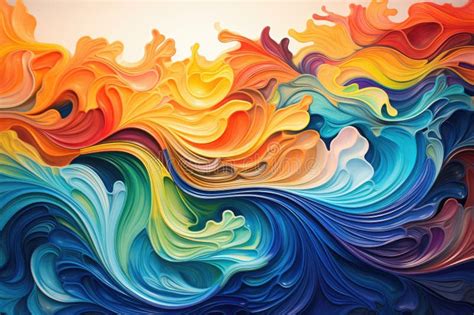 A Captivating Artwork Depicting A Vivid Wave Of Vibrant Hues Creating An Explosion Of Color