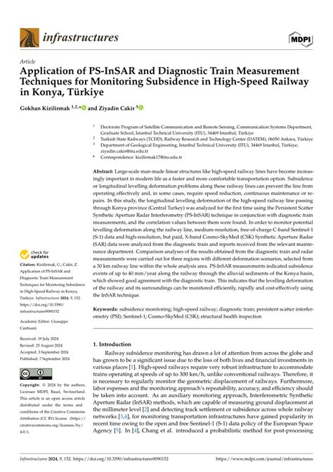 Pdf Application Of Ps Insar And Diagnostic Train Measurement