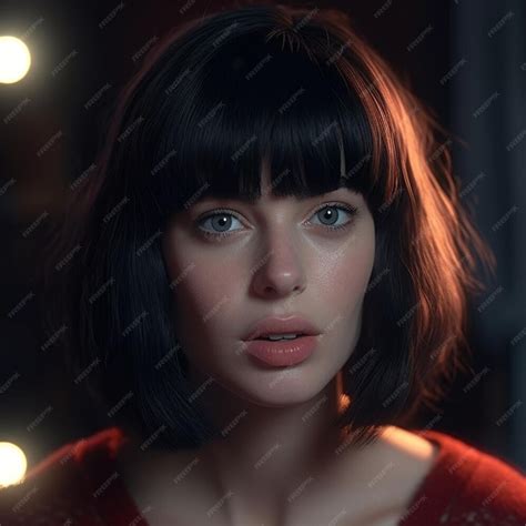 Premium Ai Image Morden Woman Short Dress Fashion Model And Dark