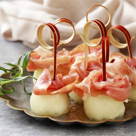 Meloen Met Rauwe Ham