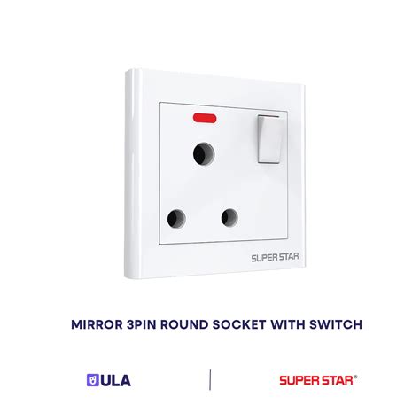 Super Star Mirror 3 Pin Round Socket With Switch Price In Bd