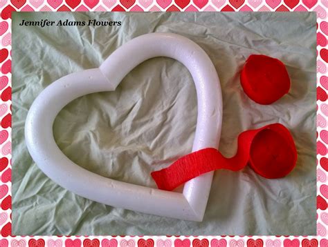 Jennifer Adams Flowers Crepe Paper Valentine Wreath 2015
