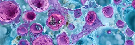 Microscopic Cells Vibrant Cluster Premium Ai Generated Image