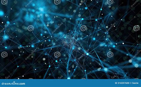 Neural Network Artificial Intelligence Tech Low Poly Abstract Background Generative Ai Stock